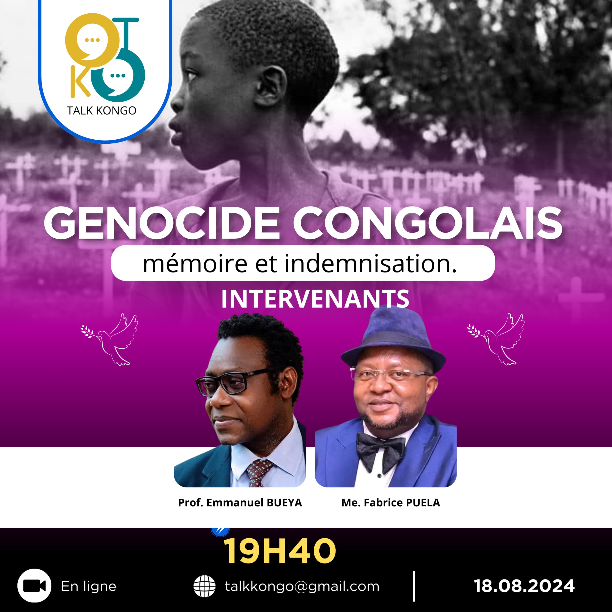 Conférence en ligne sur le Génocide Congolais : Mémoire et ...